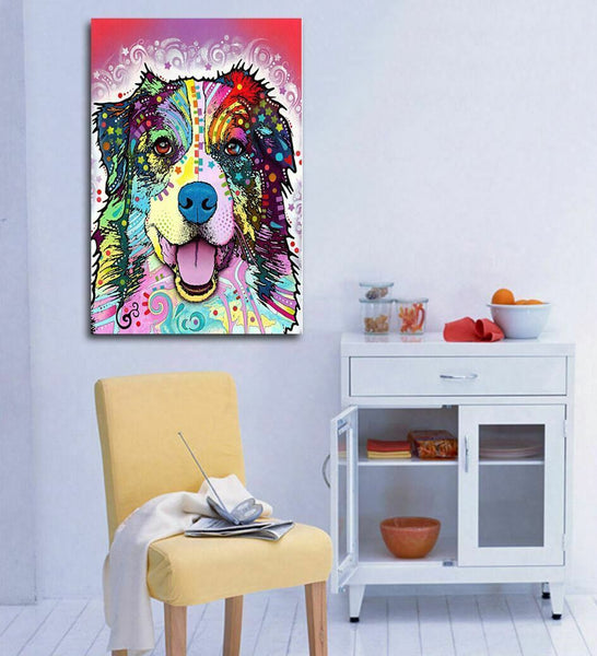 Colour Dog Abstract Canvas Prints