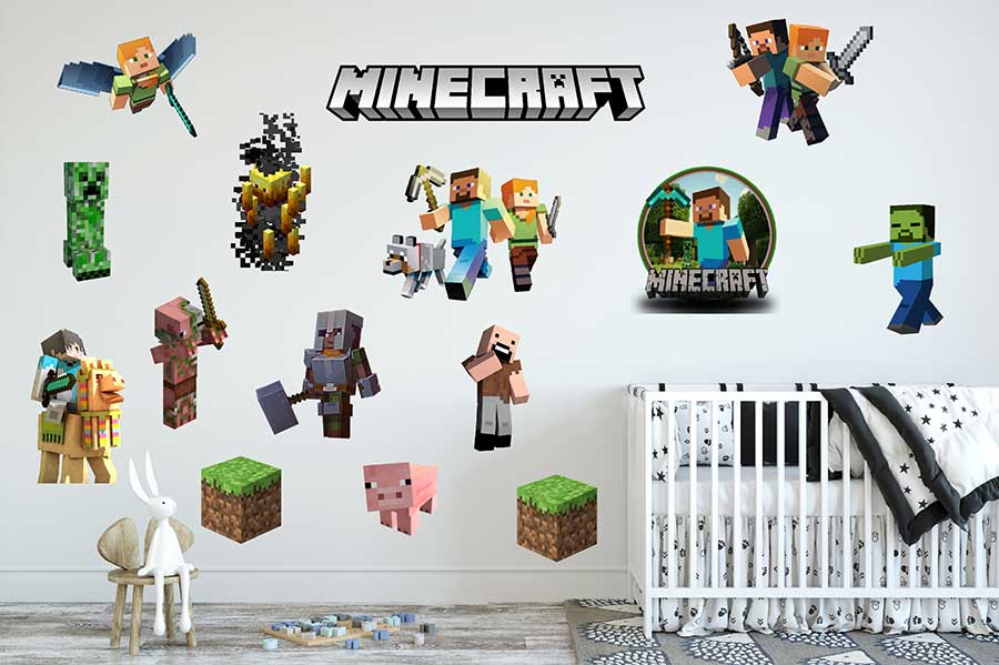 Minecraft Wall Decals Hd Pics Minecraft Large Wall Decal By Trends