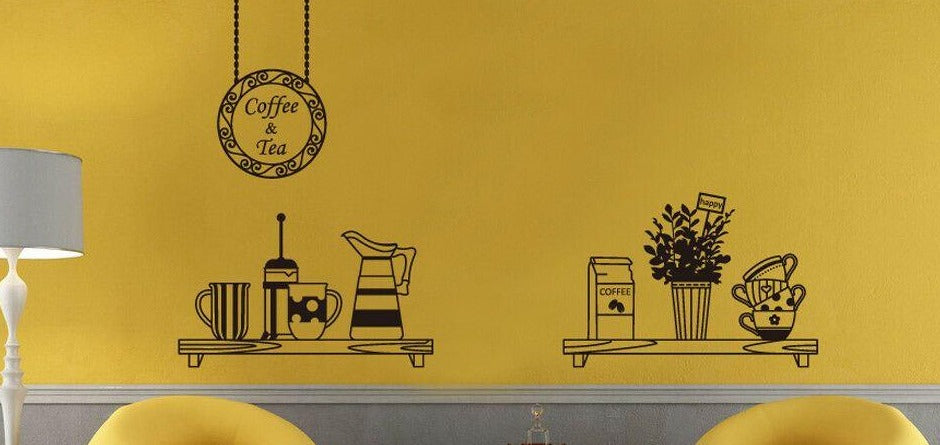 Coffee Cafe Restaurant Shop Wall Stickers