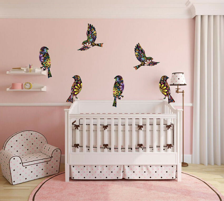 Rainbow Birds Removable Wall Sticker