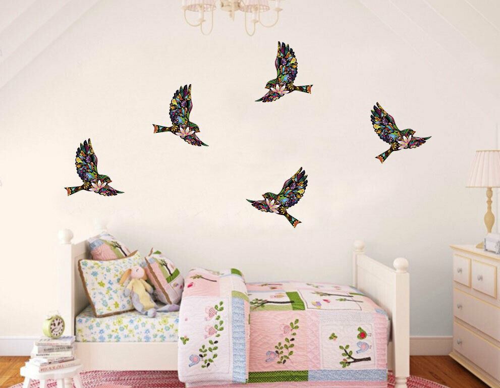 Rainbow Birds Removable Wall Sticker