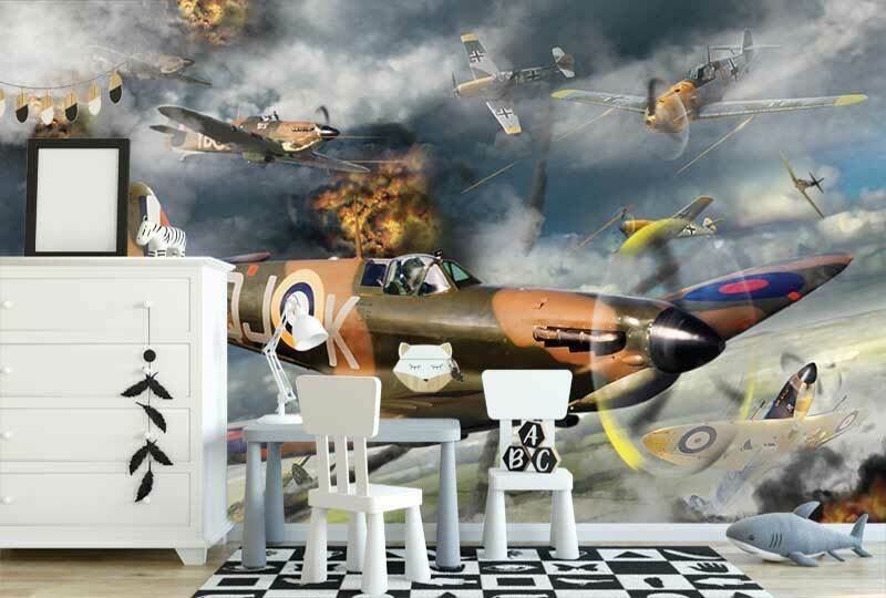 Spitfire Battle Wall Mural L42