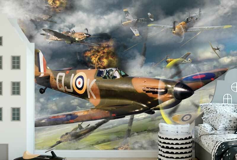 Spitfire Battle Wall Mural L42