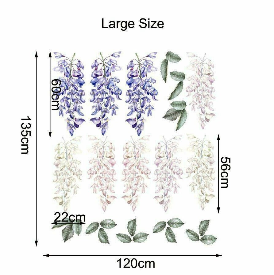 Wisteria Flower Nursery Wall Stickers | HYwallArt