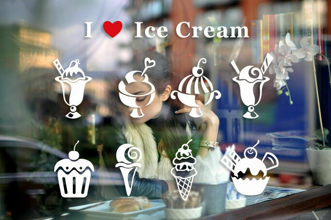 Ice cream Shop Window Wall Sticker