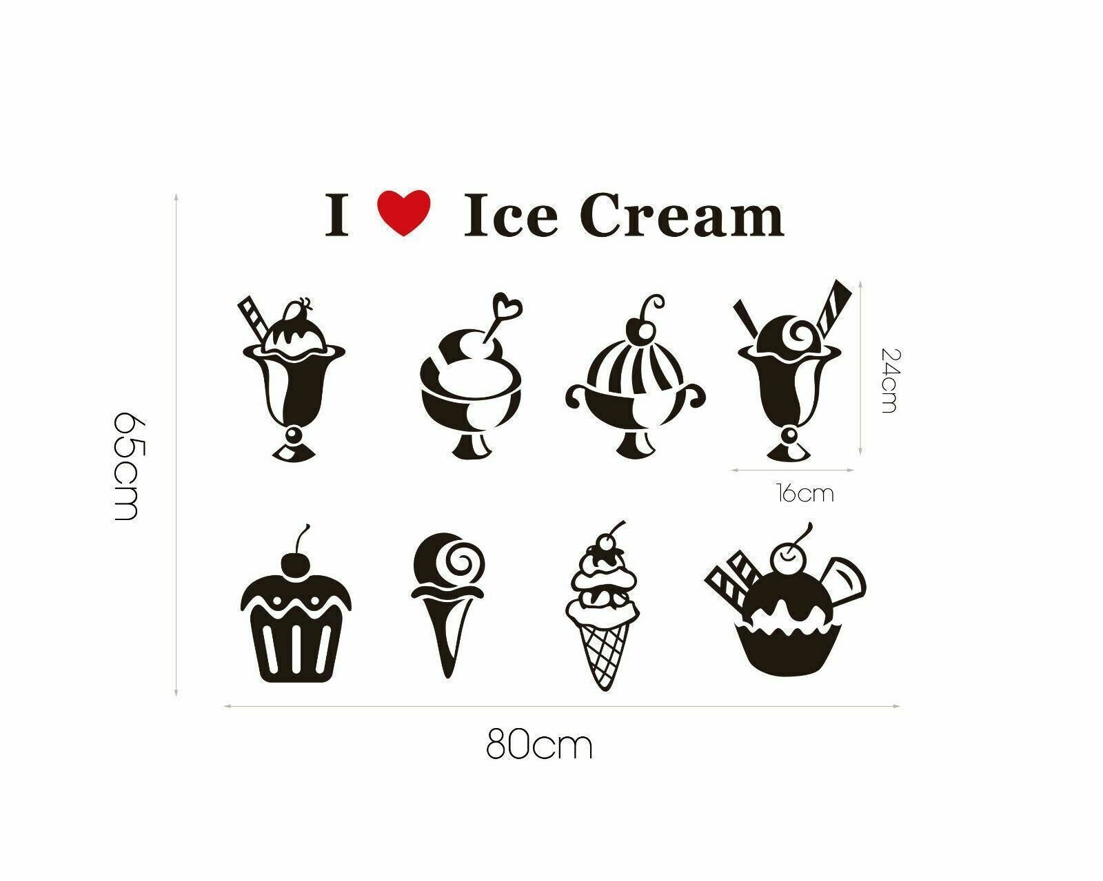 Ice cream Shop Window Wall Sticker