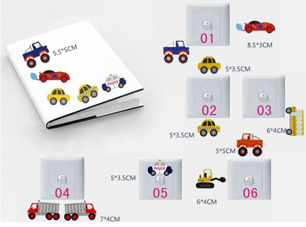 43 Cars Wall Decor Vinyl Decal Sticker