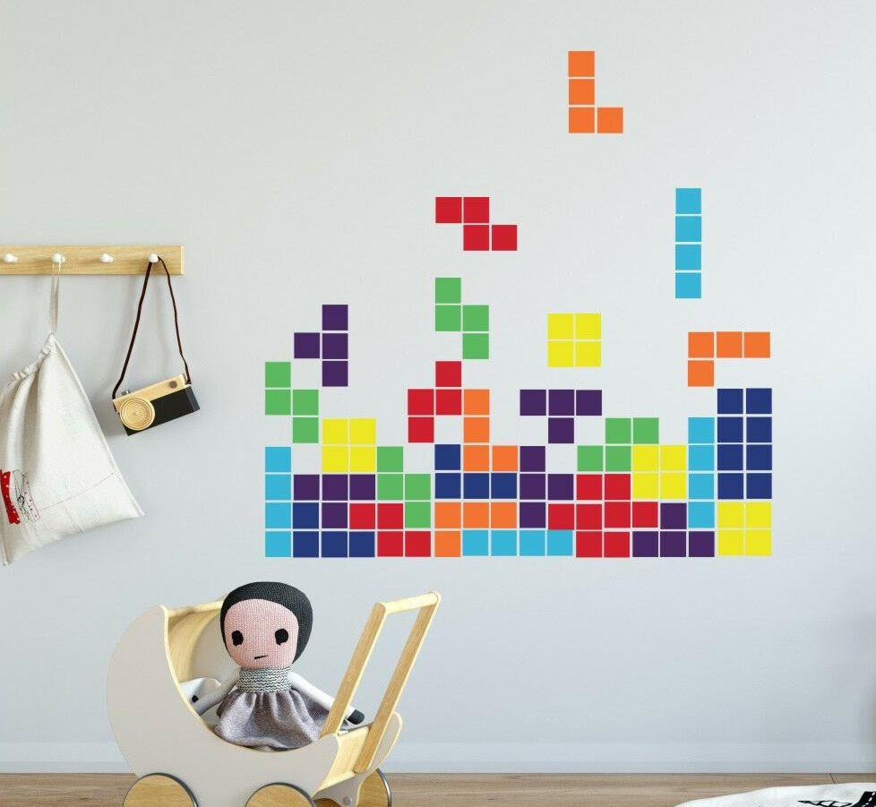 Tetris Game Wall Decal Removable Sticker