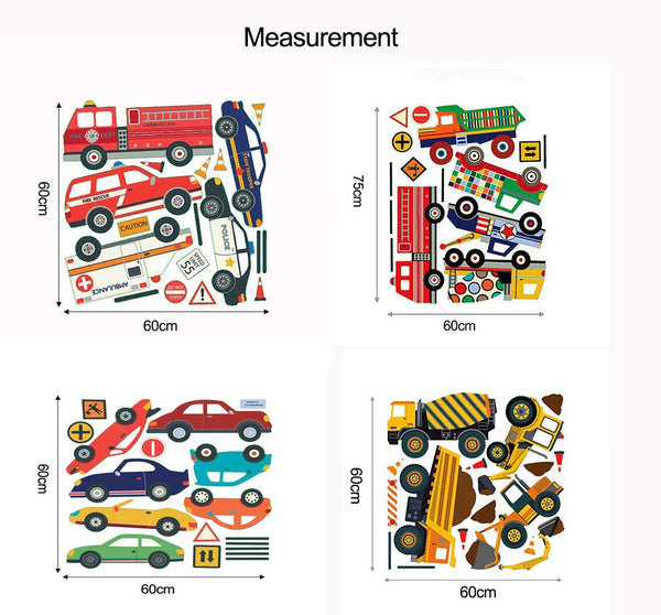Full Set Vehicles Collection Wall Stickers